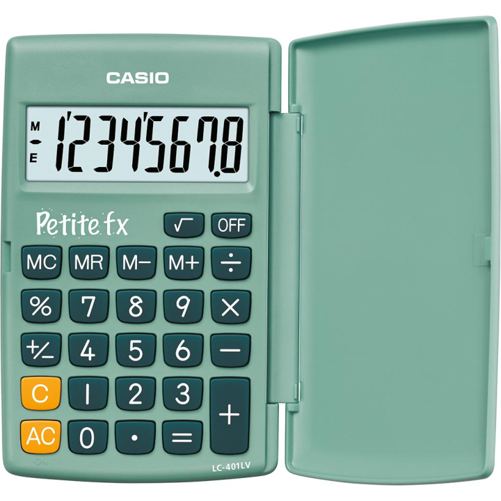 Casio zakrekenmachine Petite FX, groen | Rekenmachine-shop